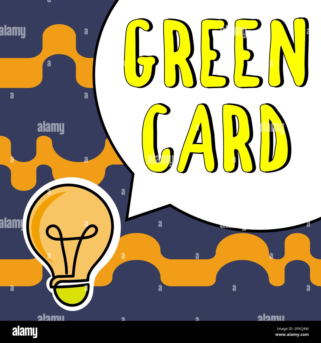 Conceptual display Green Card, Word for permit allowing a foreign ...
