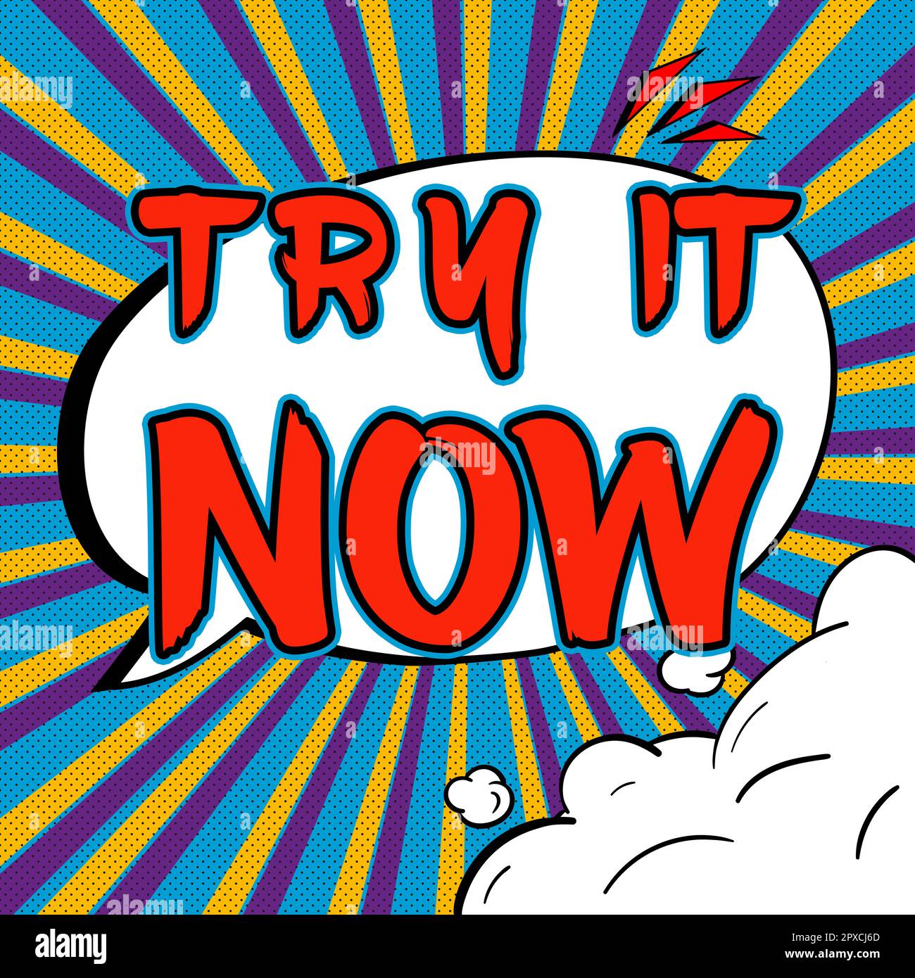 Hand writing sign Try It Now, Business showcase Free trial of something ...