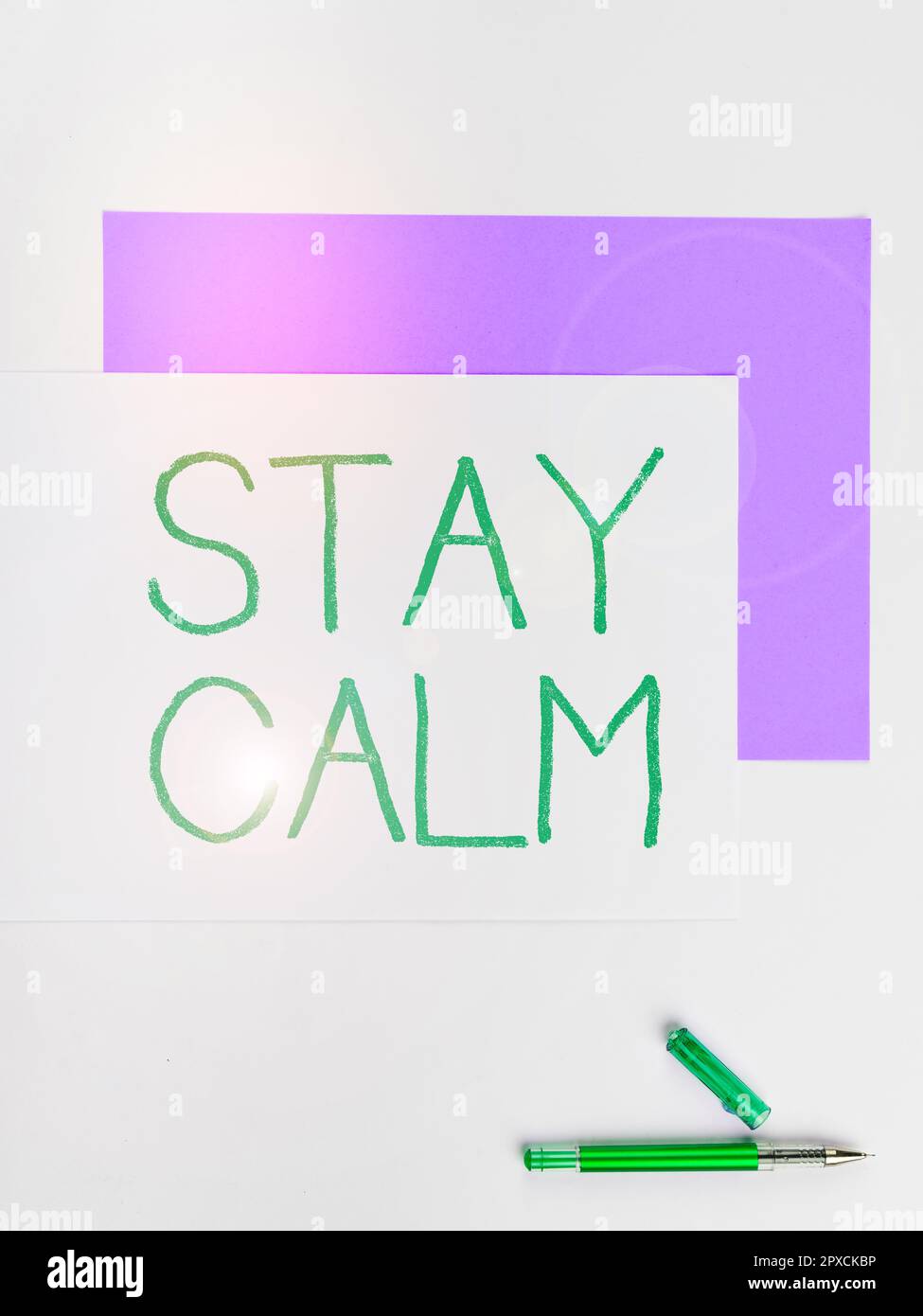 Sign displaying Stay Calm, Internet Concept Maintain in a state of ...