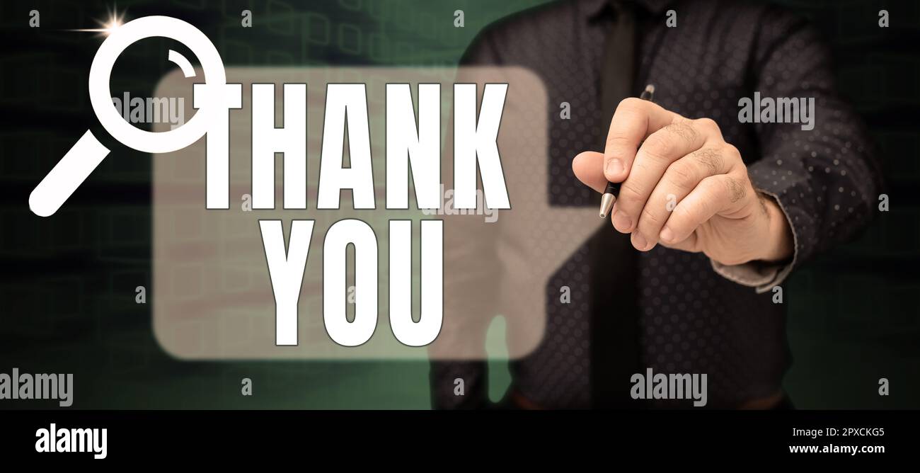 Inspiration showing sign Thank You, Internet Concept replaying on ...
