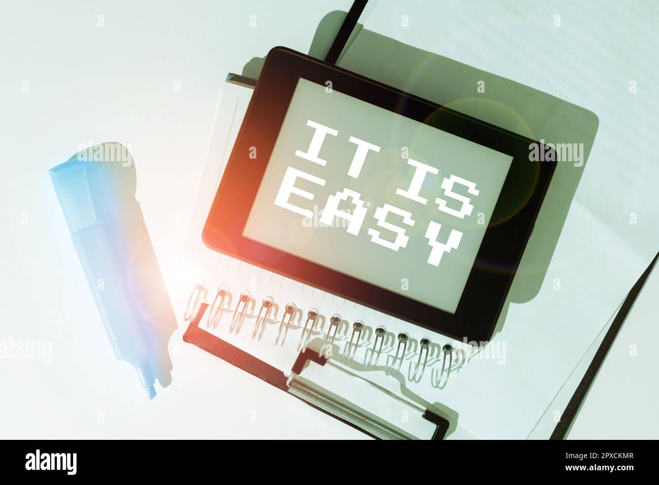 Text caption presenting It Is Easy, Word for clear simple not ...