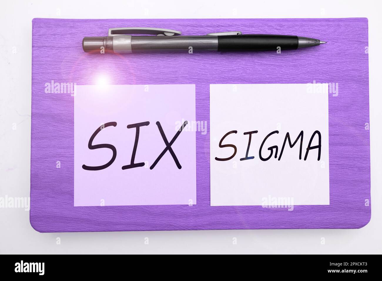 Sign displaying Six Sigma, Conceptual photo management techniques to ...