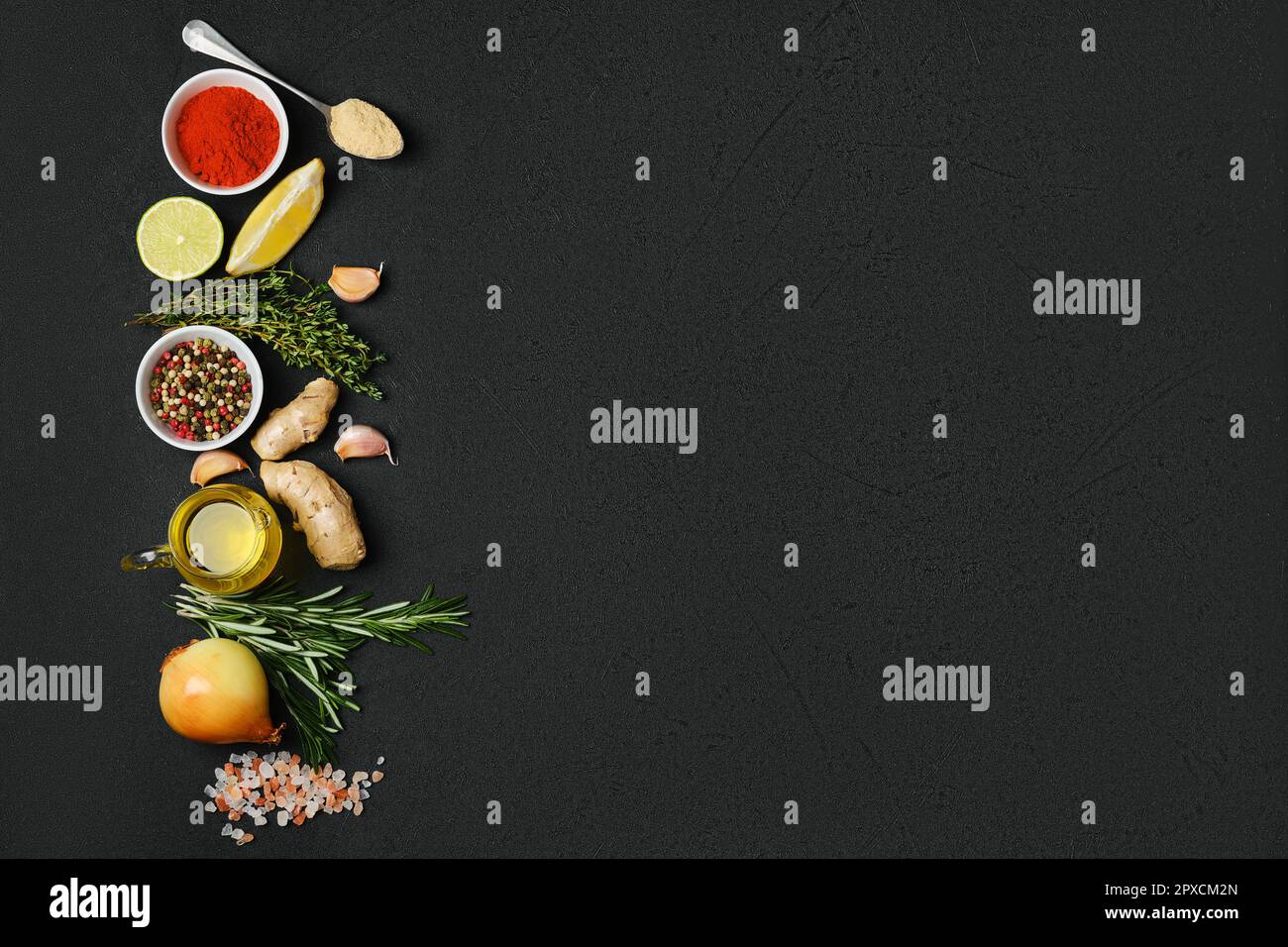 Cooking background with spice, herbs and condiments Stock Photo - Alamy