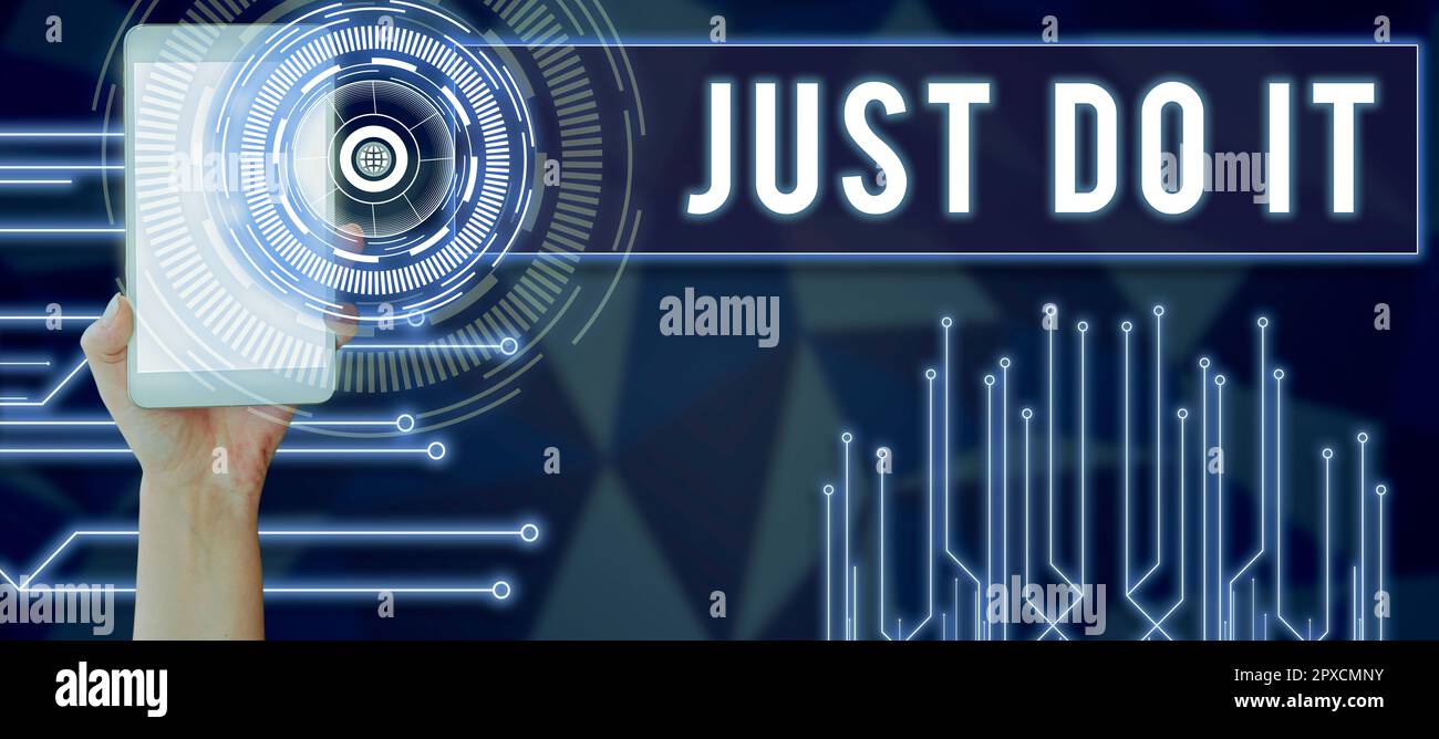 Text showing inspiration Just Do It, Business showcase Motivation for ...