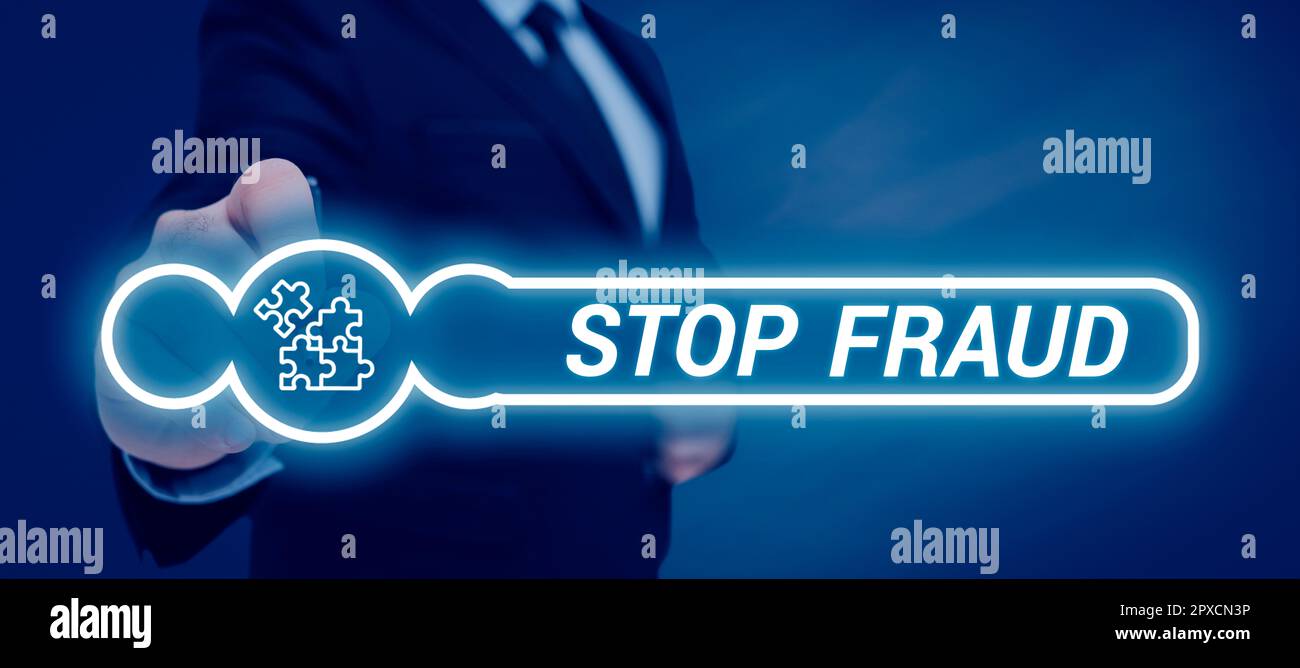 Inspiration showing sign Stop Fraud, Internet Concept campaign advices ...