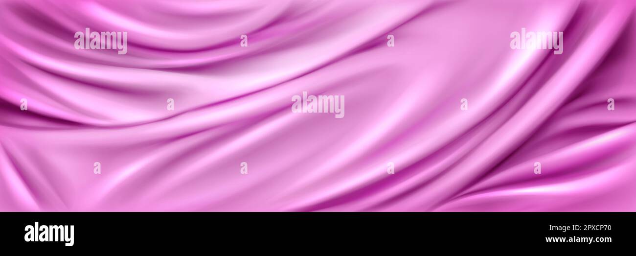 Realistic abstract pink silk background. Vector illustration of satin ...