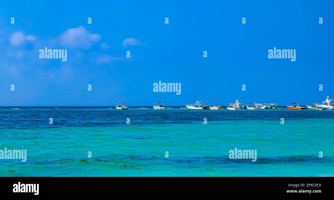 Boat yacht ship ferry jetty pier and harbor at the tropical mexican ...