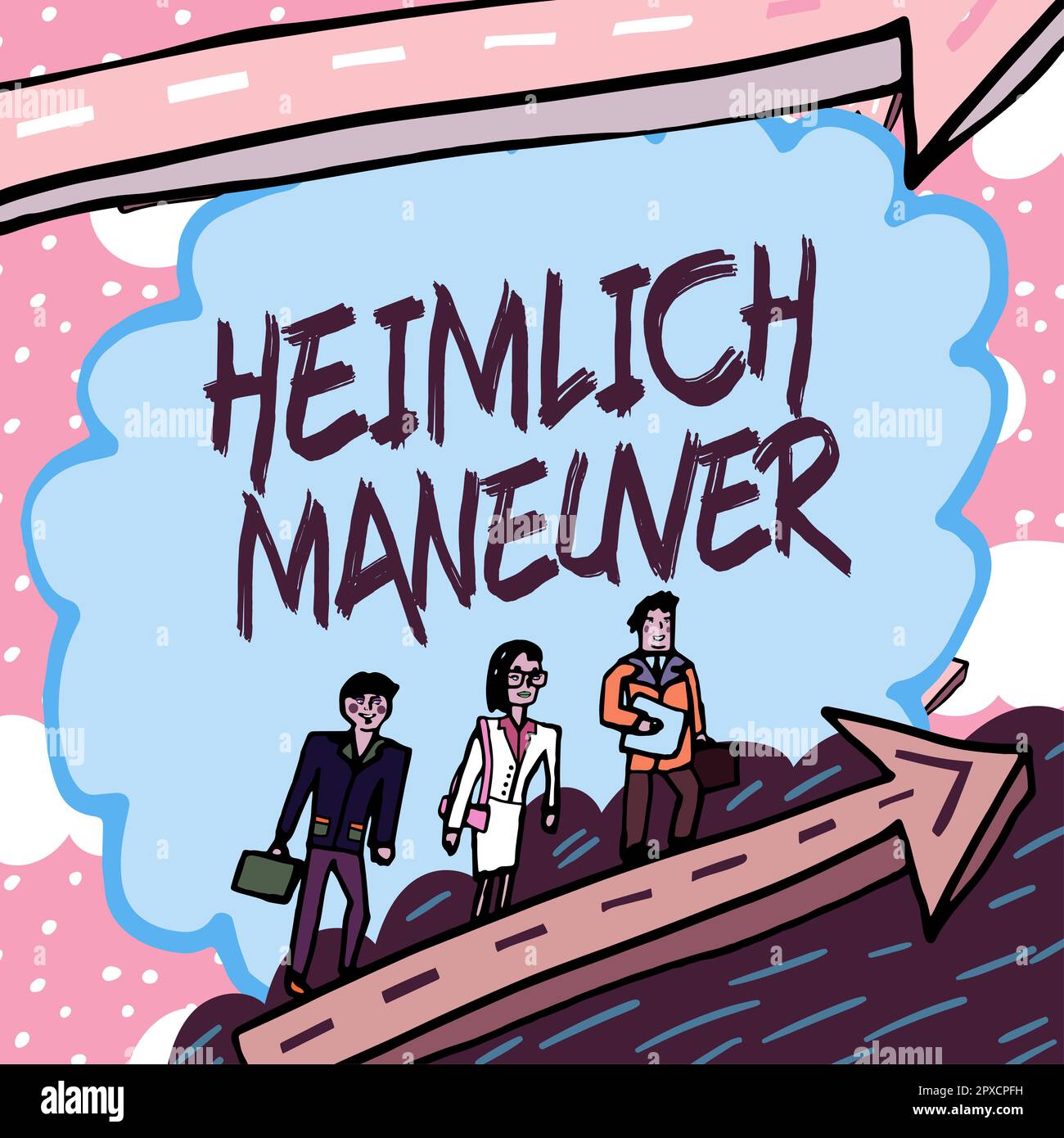 Writing displaying text Heimlich Maneuver, Word Written on application ...