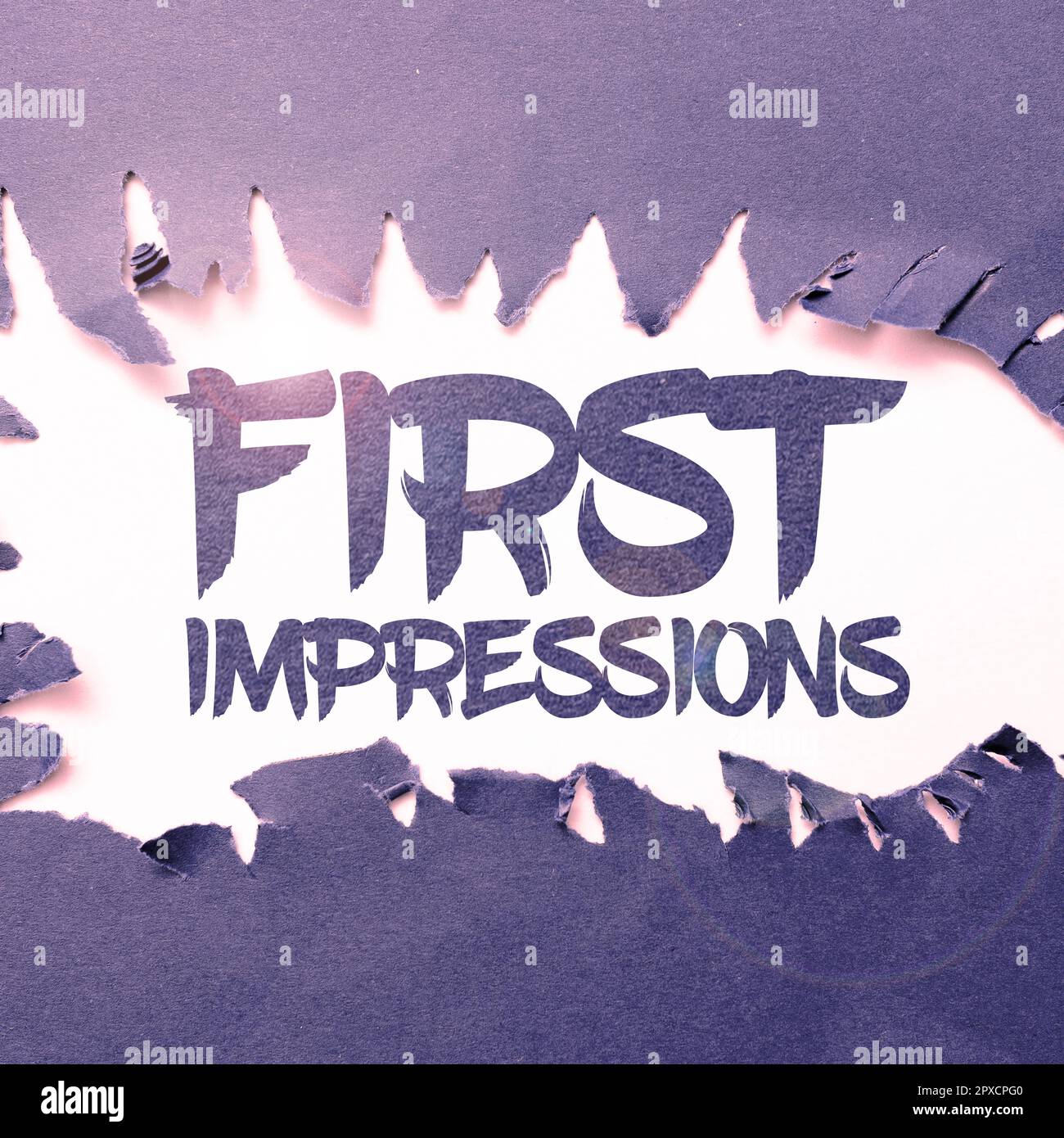 Hand writing sign First Impressions, Business showcase What a person ...