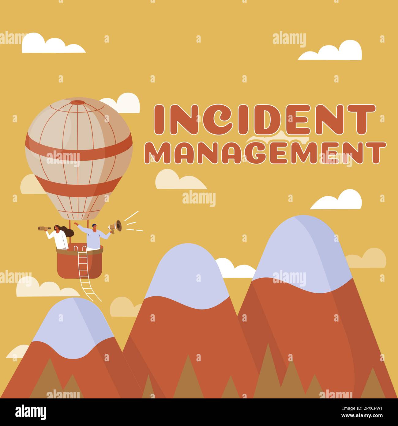 Sign displaying Incident Management, Internet Concept Process to return ...