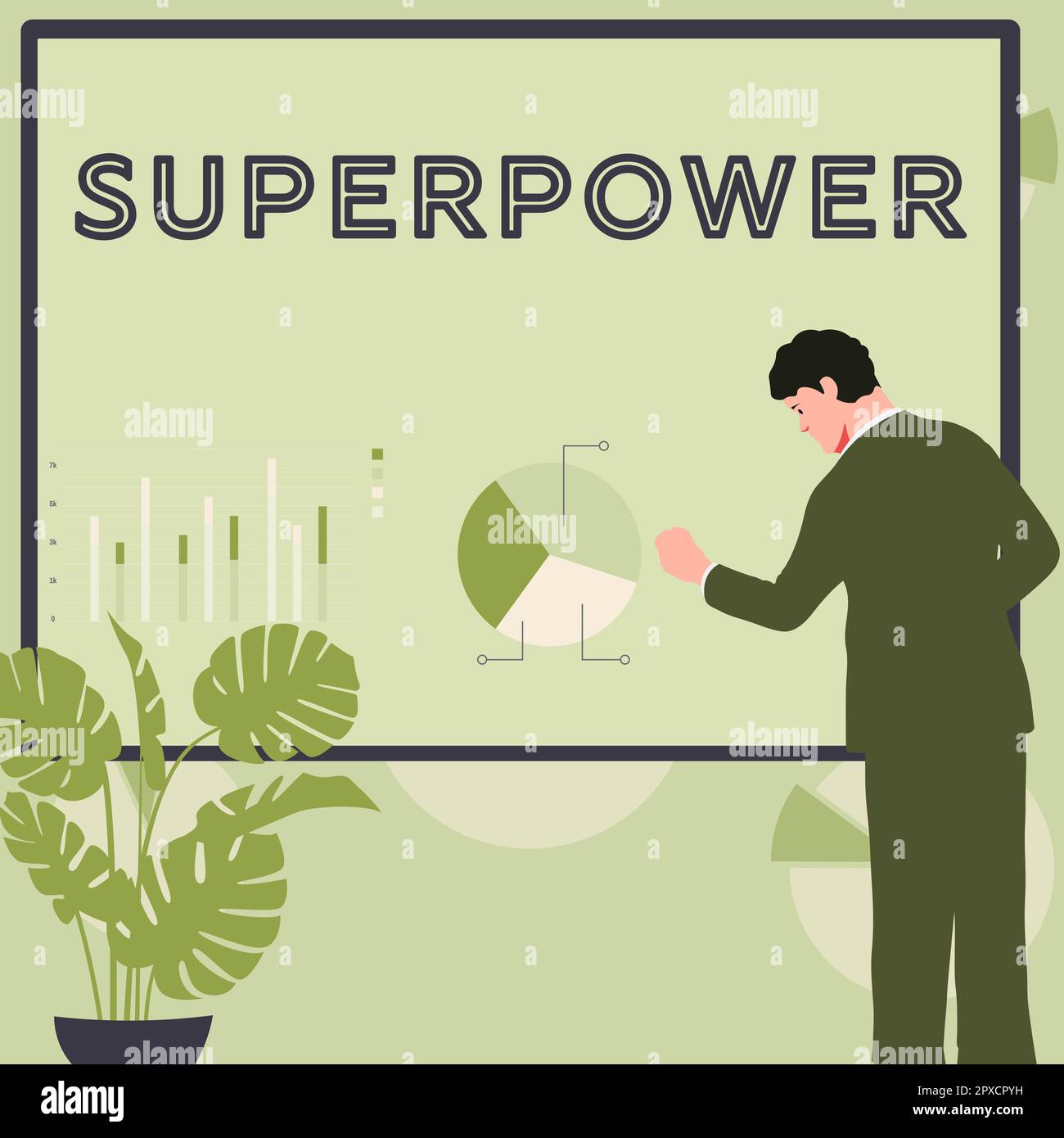 Text caption presenting Superpower, Business showcase a power or ...