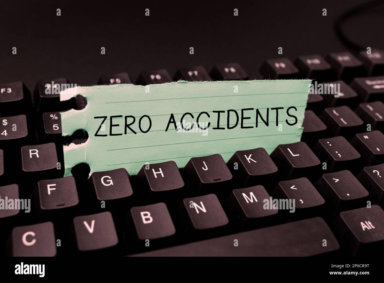 Text caption presenting Zero Accidents, Business showcase important ...