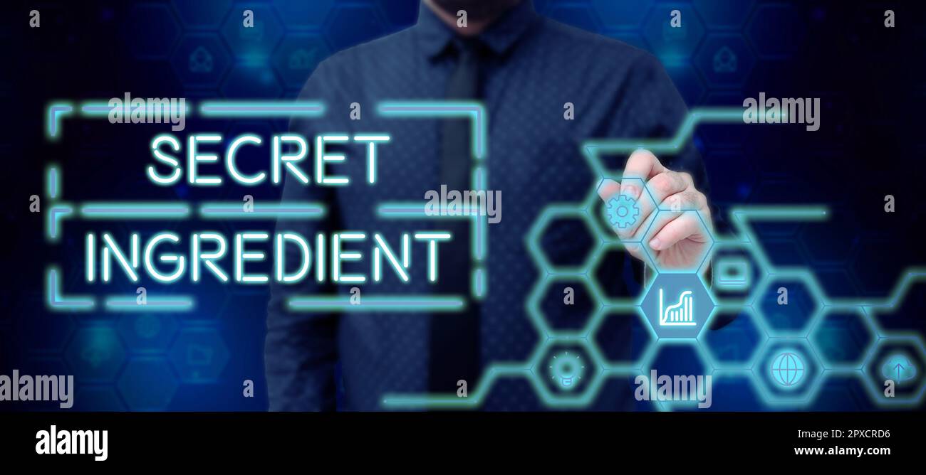 Conceptual display Secret Ingredient, Business concept special ...