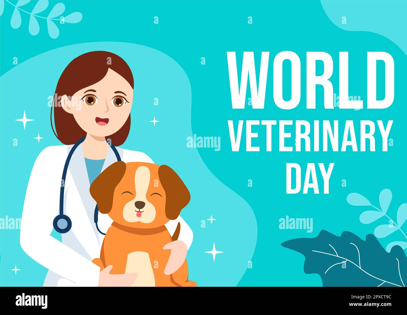 World Veterinary Day on April 29 Illustration with Doctor and Cute ...