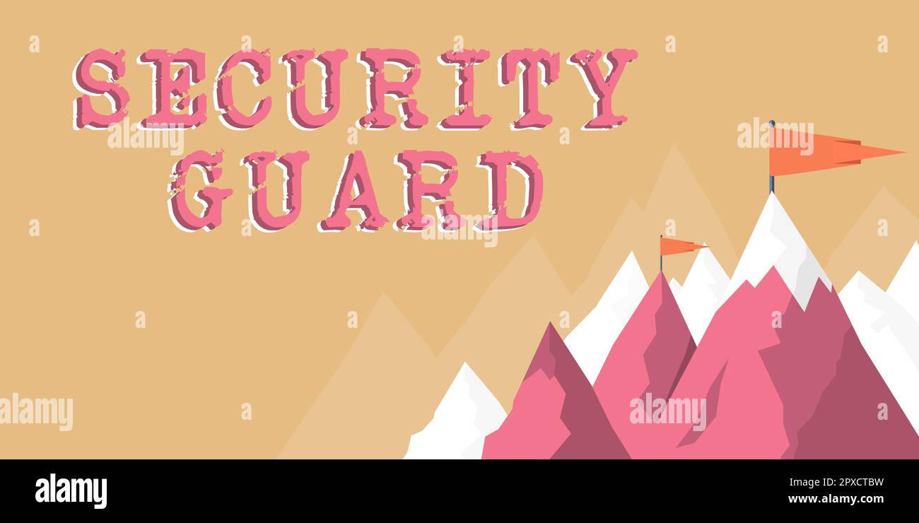 Text Showing Inspiration Security Guard Word Written On Tools Used To Manage Multiple Security
