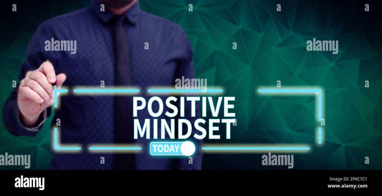 Hand writing sign Positive Mindset, Word Written on mental and ...