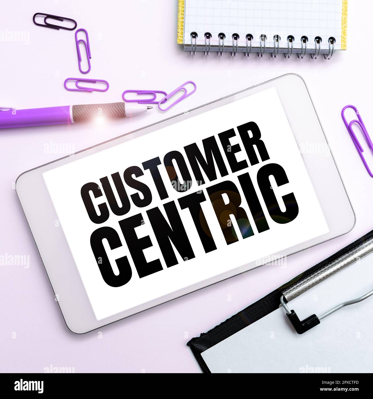 Sign Displaying Customer Centric Business Showcase Process Of Looking After Customers To Ensure