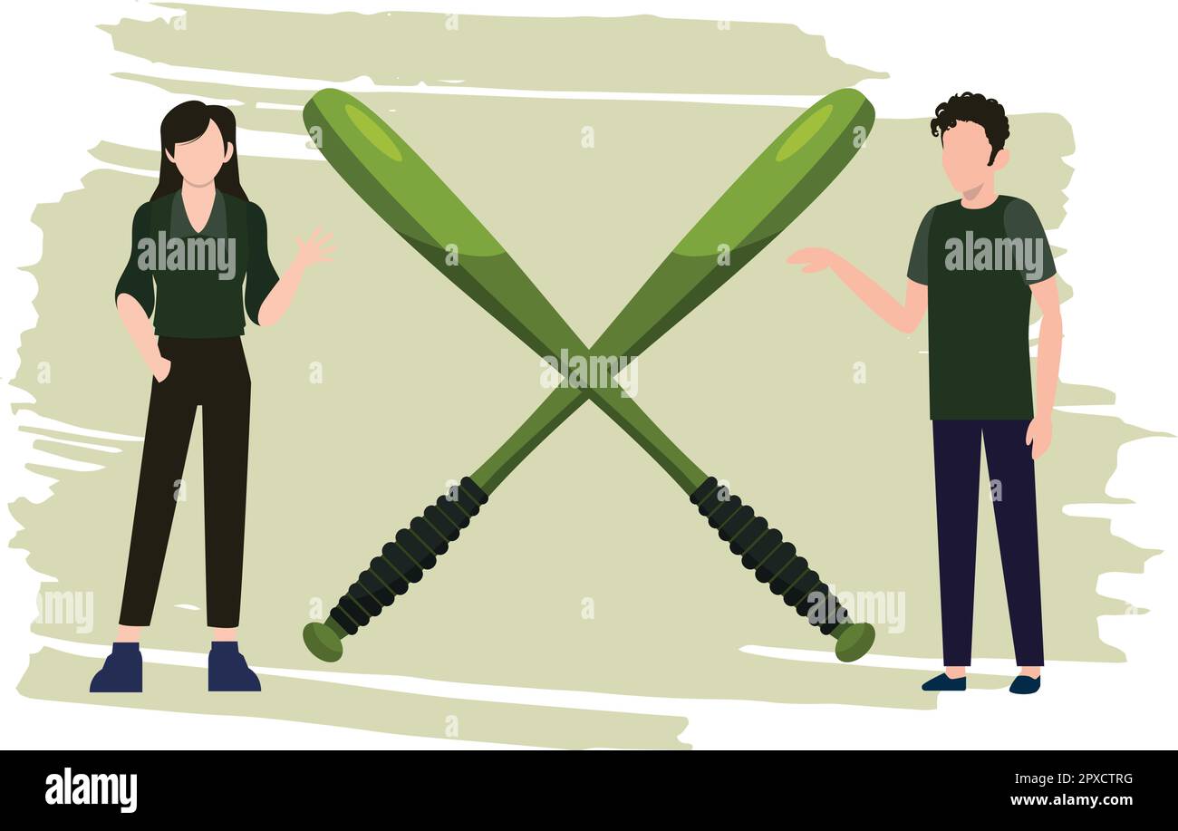 Boy and girl have soldier bats Stock Vector Image & Art - Alamy