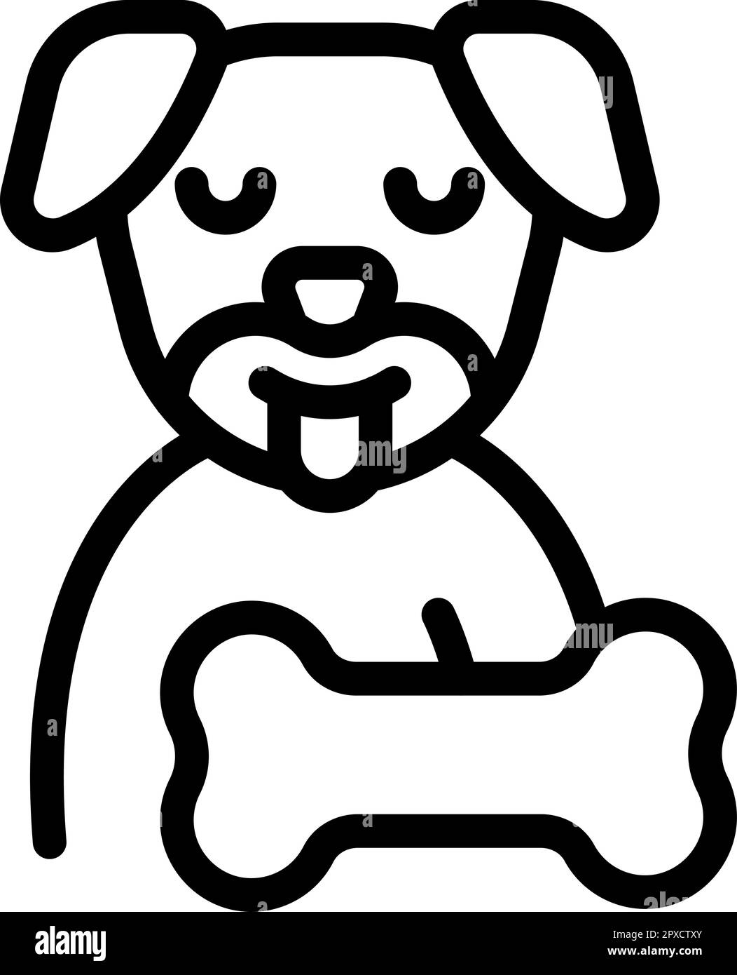 Dog food bone icon outline vector. Pet restaurant. Cafe meal Stock ...