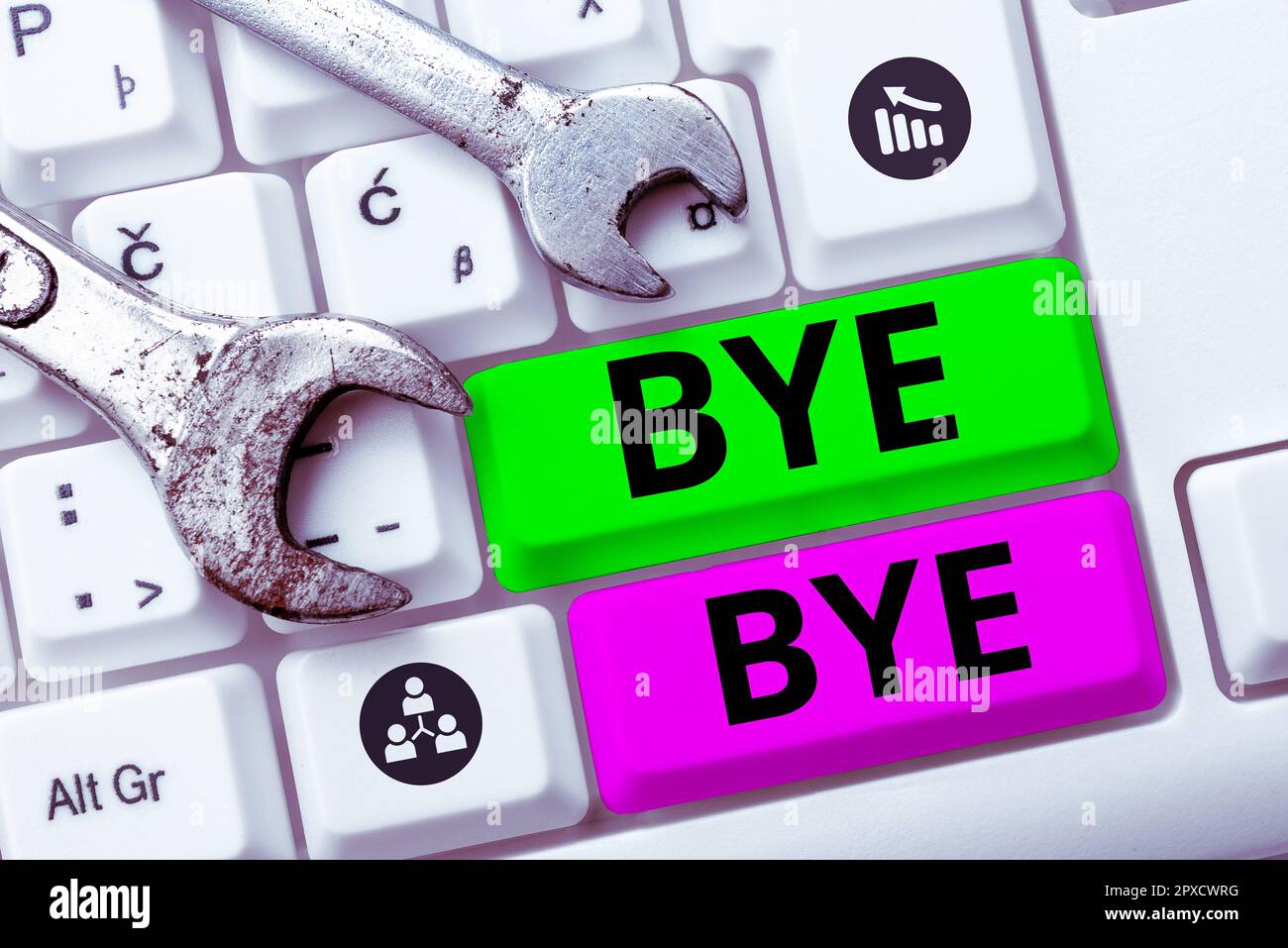 Text caption presenting Bye Bye, Internet Concept Greeting for leaving ...