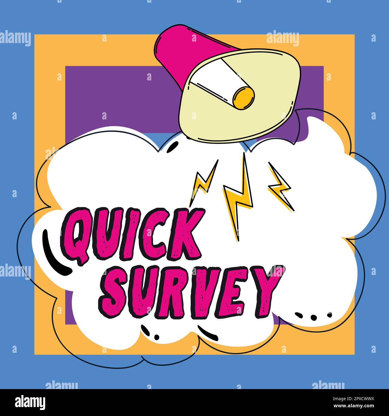 Text caption presenting Quick Survey, Concept meaning Conduct fast ...