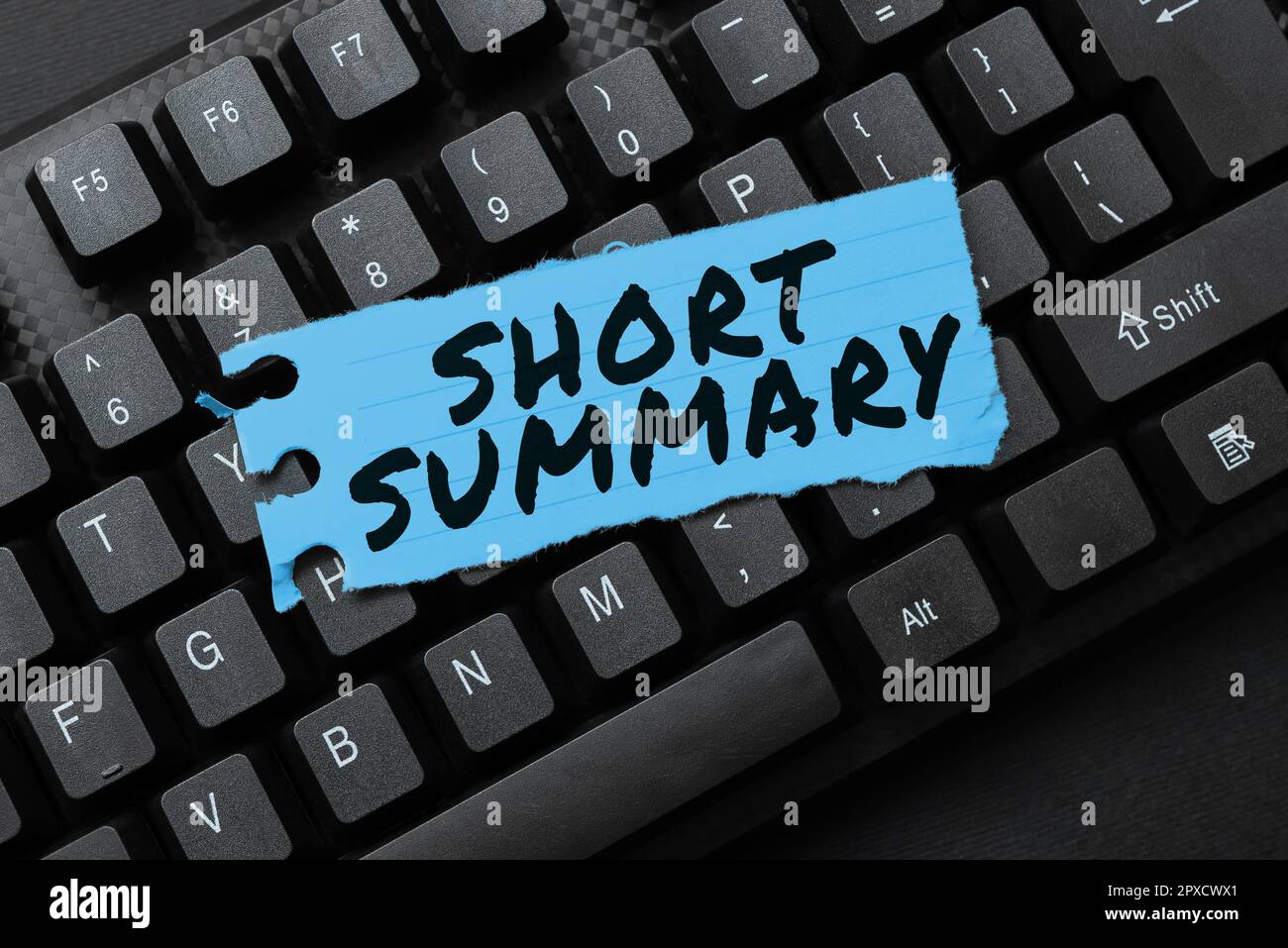 Hand writing sign Short Summary, Word Written on Brief statement of ...