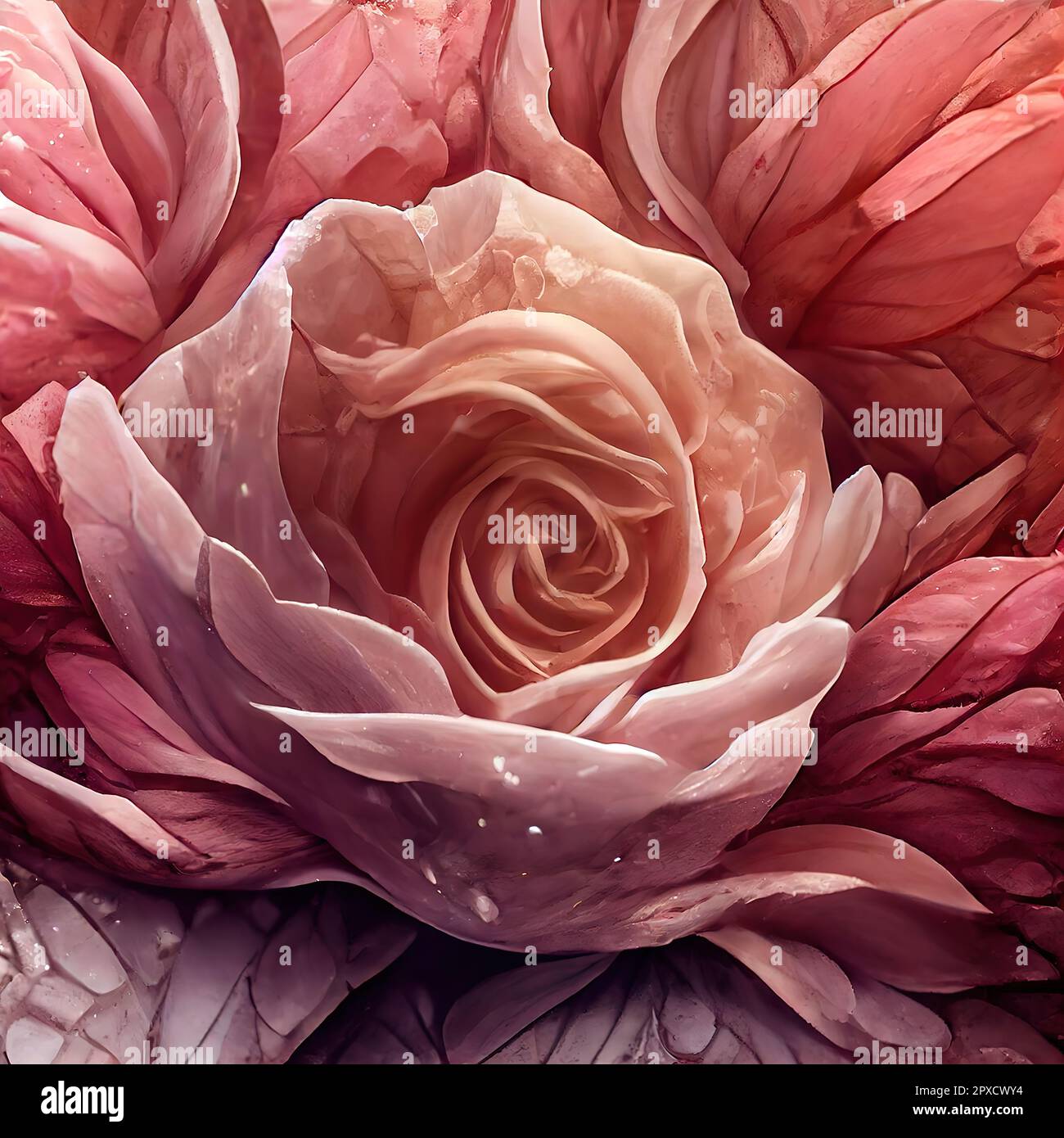 A digital canvas of blooming pink roses, showcasing their stunning ...