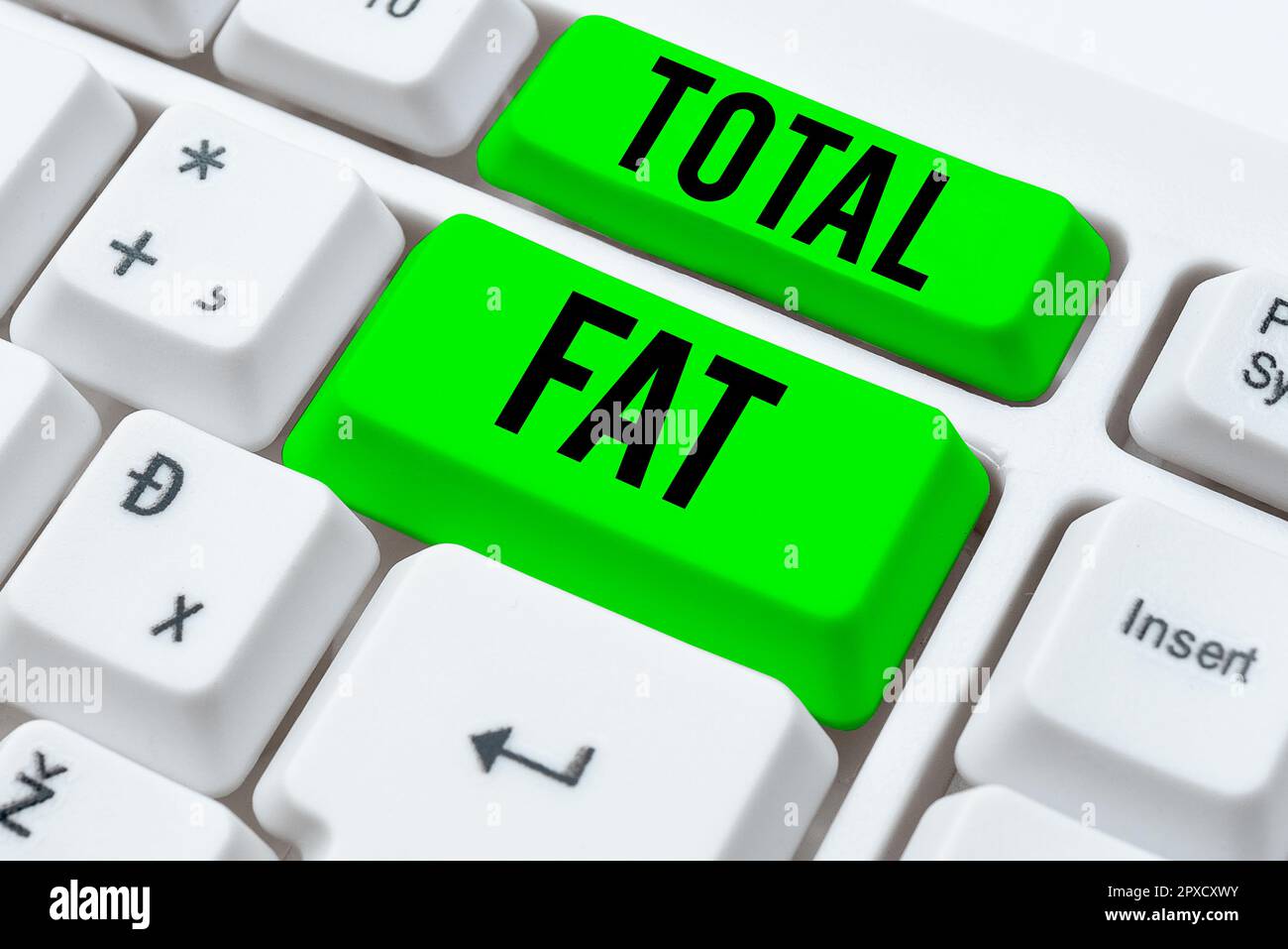 Hand writing sign Total Fat, Business concept combined value of the ...