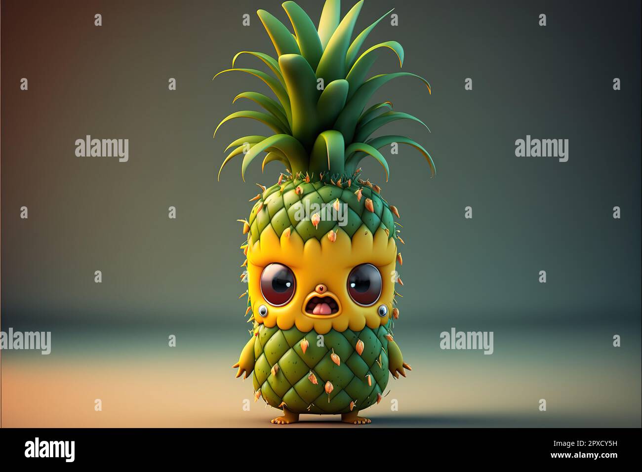 Cute Pineapple Character Stock Photo - Alamy