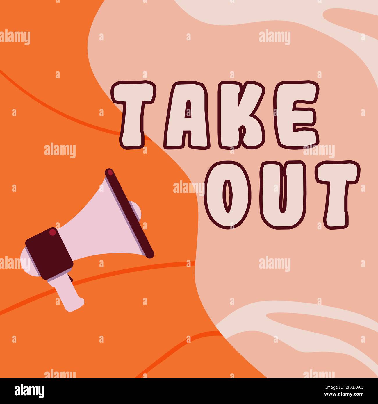Sign displaying Take Out, Business idea the act of taking out food food ...