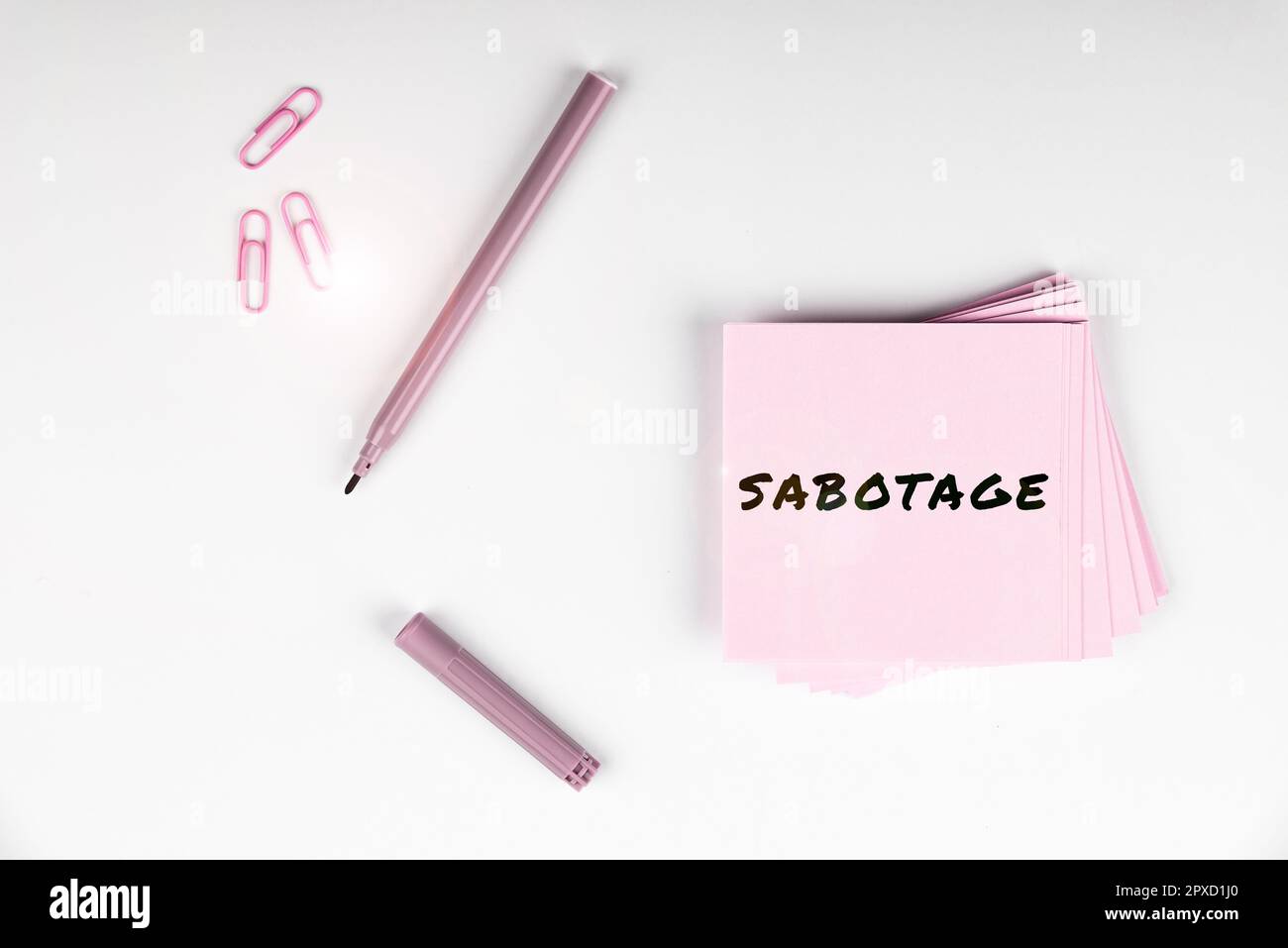 Sign displaying Sabotage, Concept meaning destruction of an employer's ...