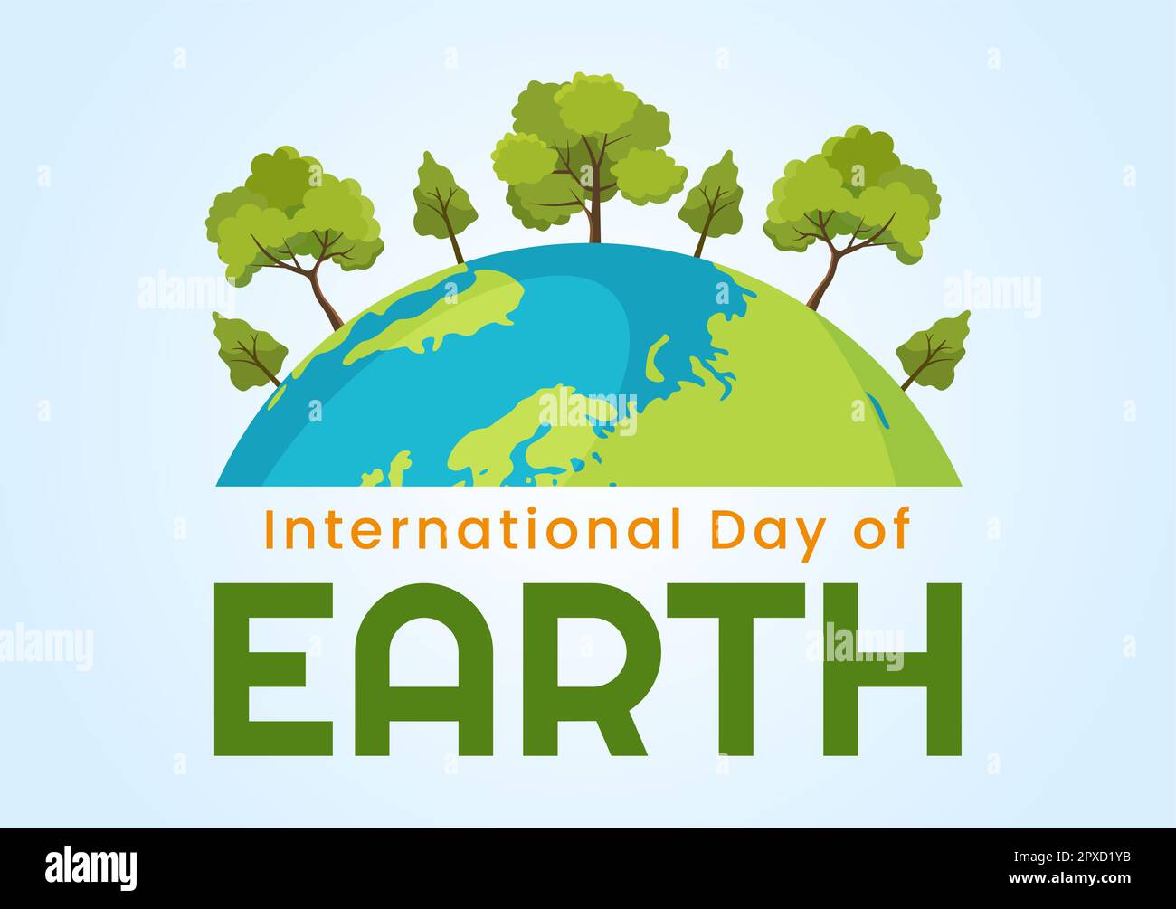 Happy Earth Day on April 22 Illustration with World Map Environment in ...