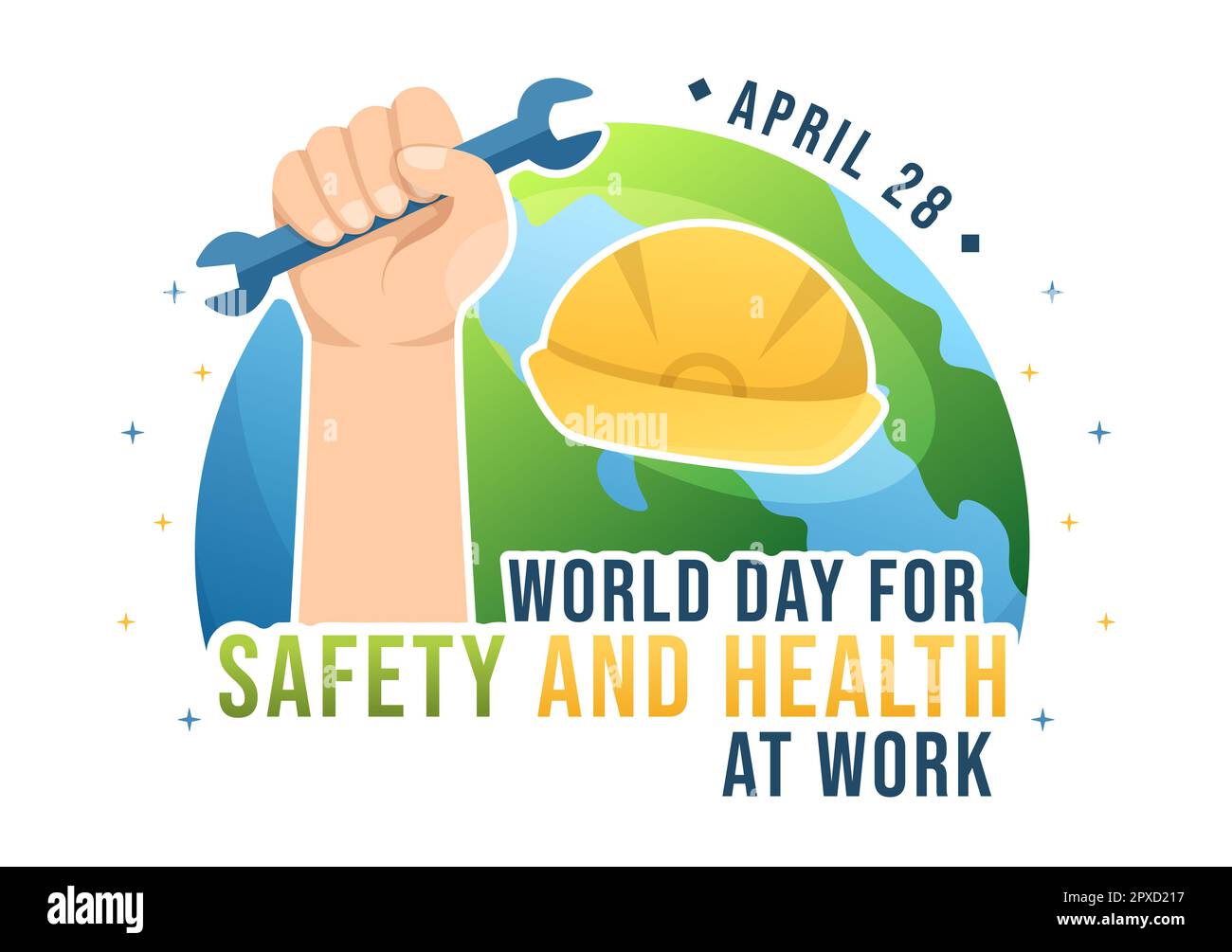 World Day Of Safety and Health at Work on April 28 Illustration with ...