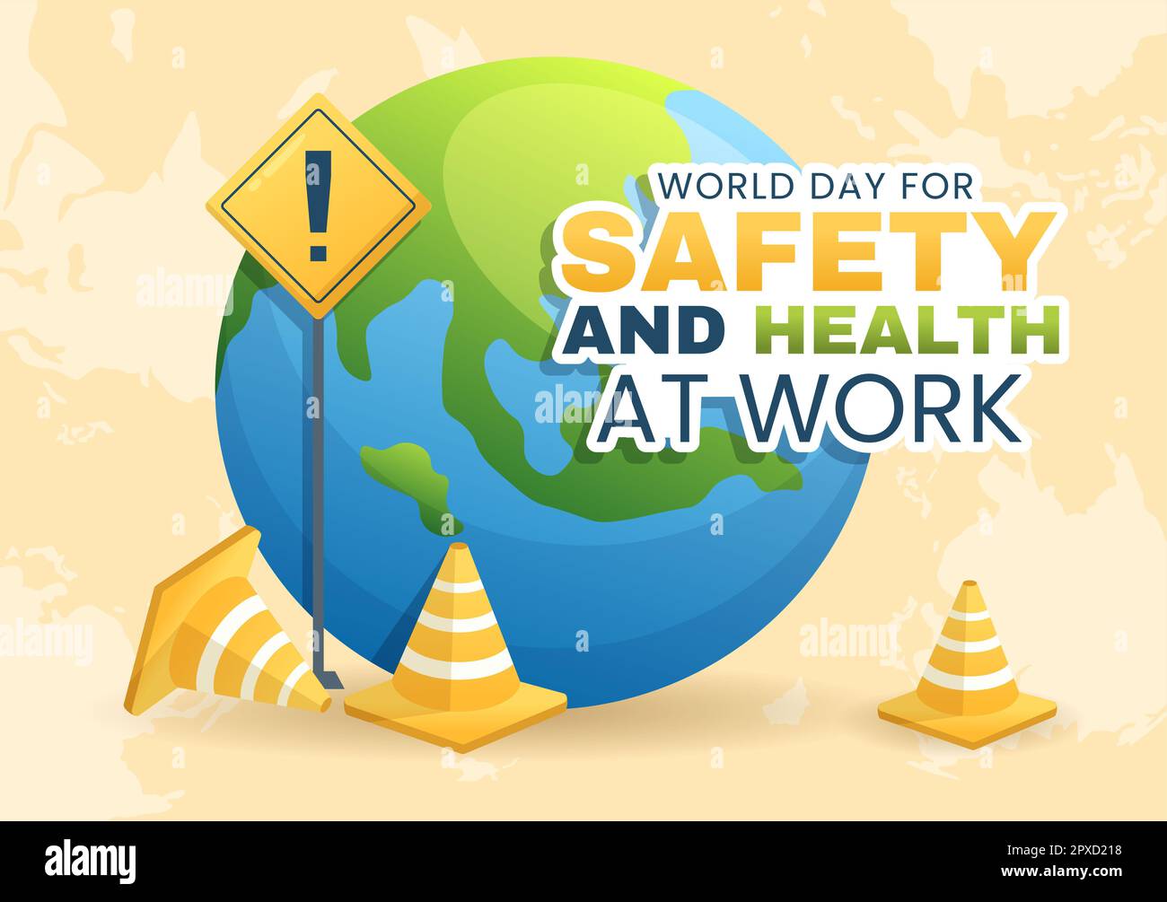 World Day Of Safety and Health at Work on April 28 Illustration with ...