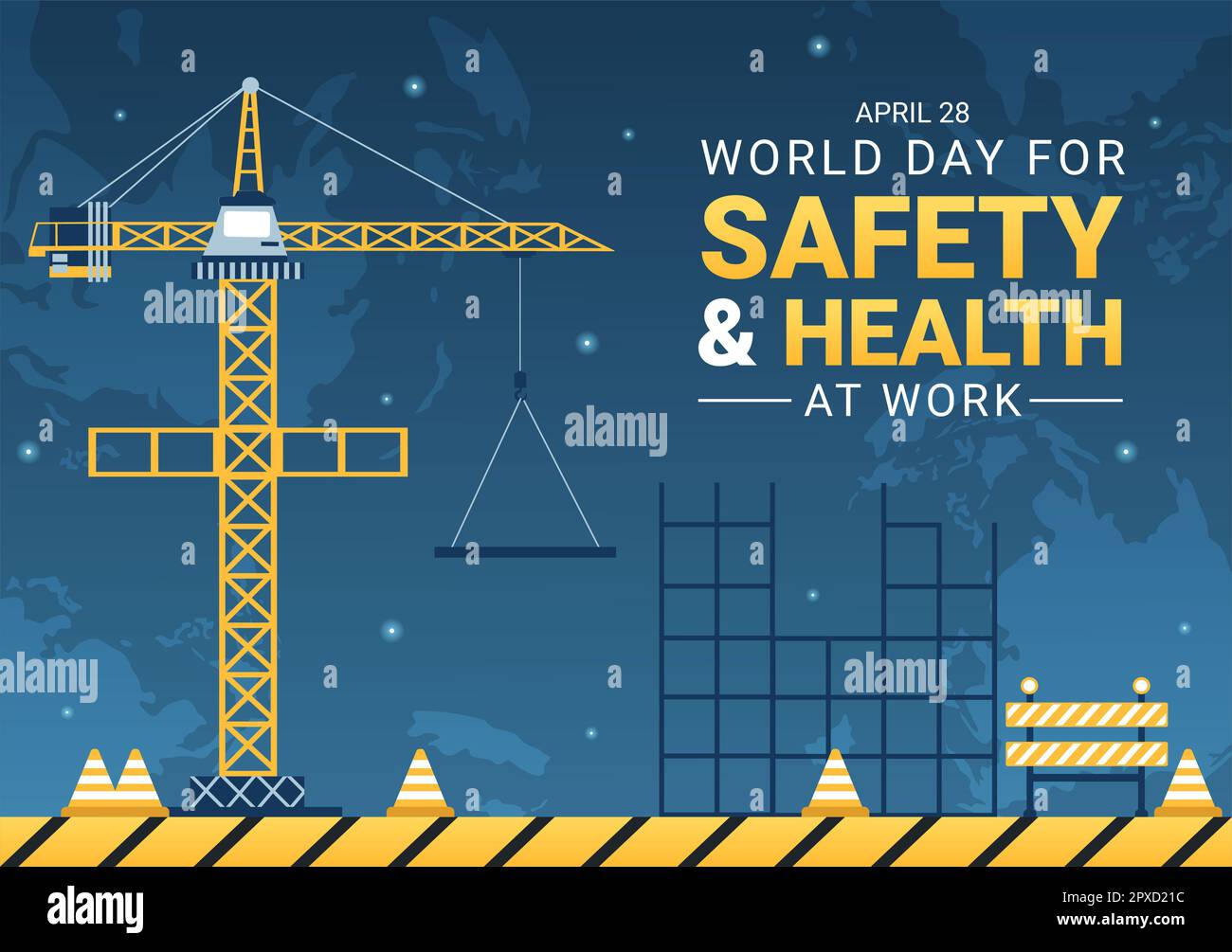 World Day Of Safety and Health at Work on April 28 Illustration with ...