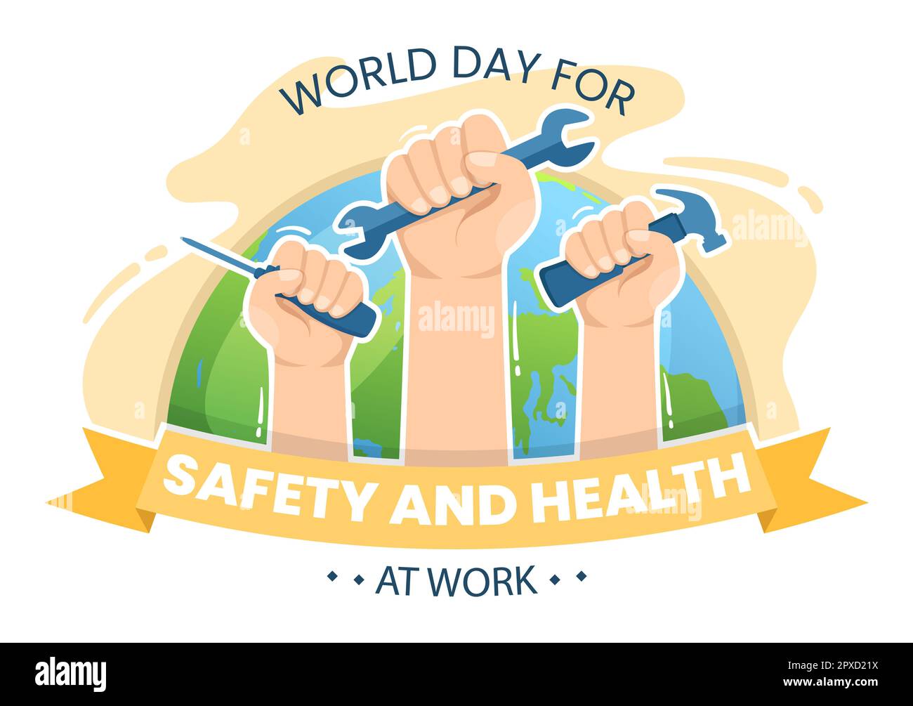 World Day Of Safety and Health at Work on April 28 Illustration with ...