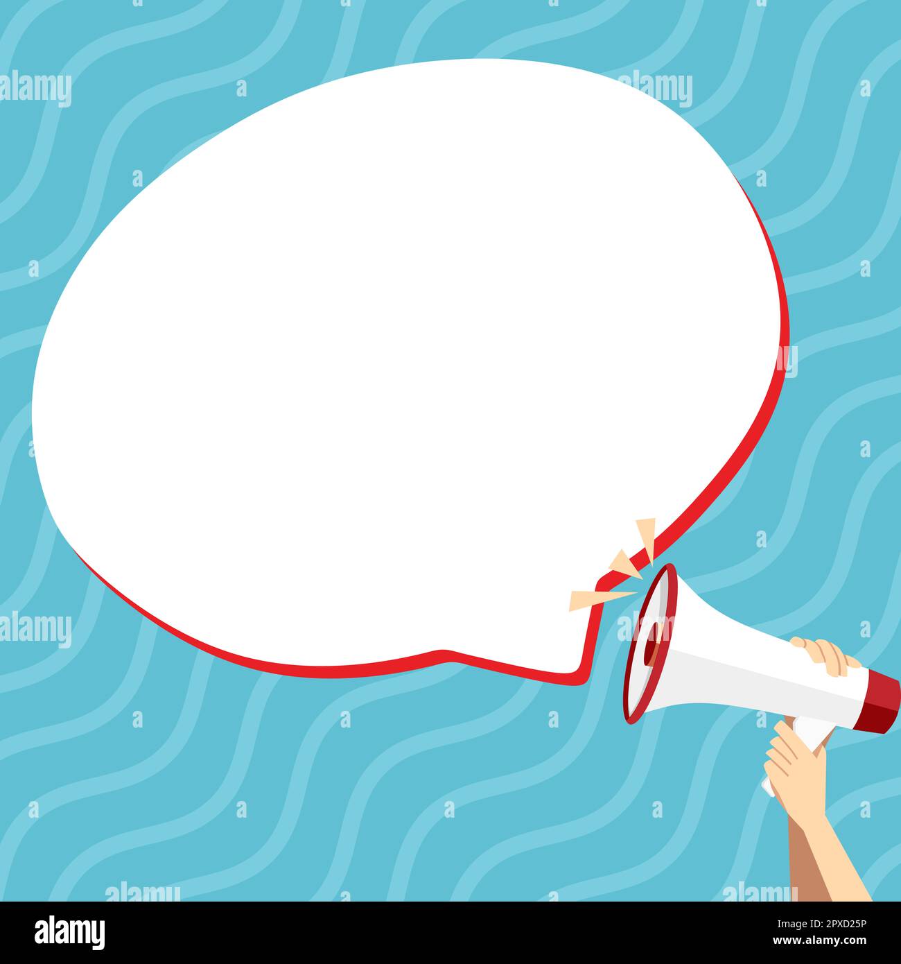 Hand Holding Megaphone With Speech Box Presenting Important Messages ...