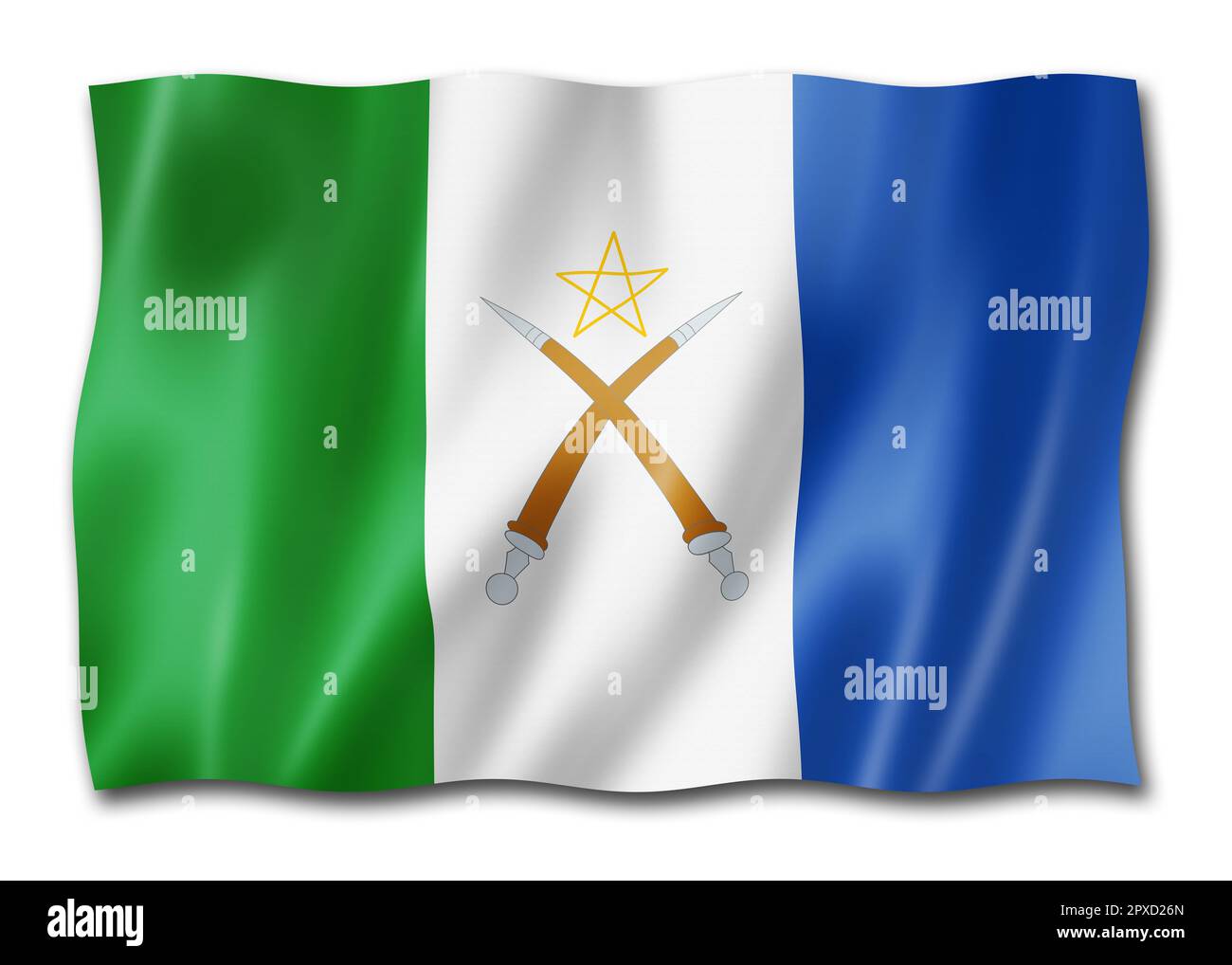 Afar people ethnic flag, Africa. 3D illustration Stock Photo - Alamy