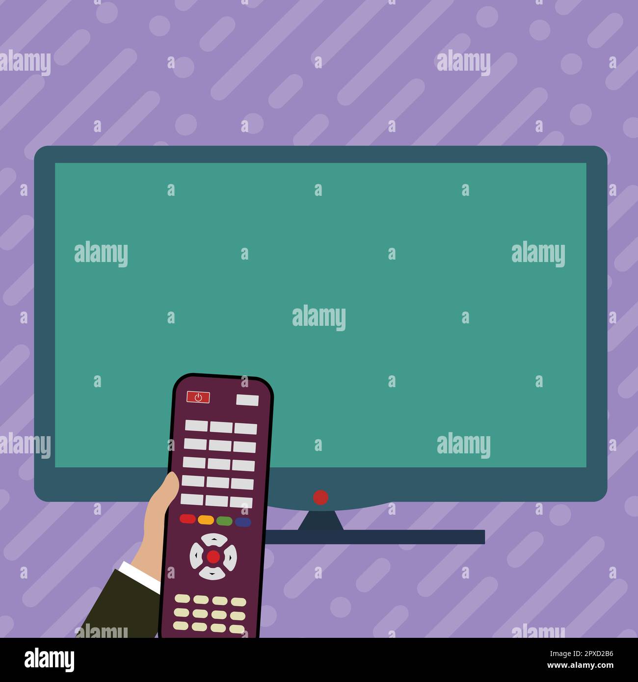 Illustration with TV and remote control. Important information on ...