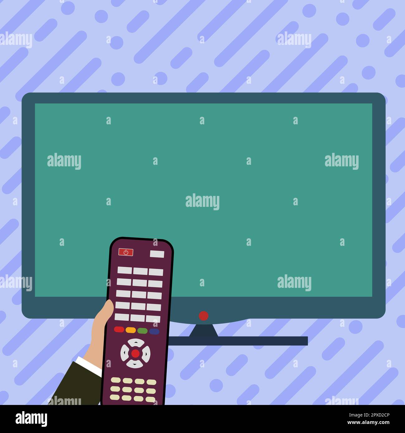 Illustration with TV and remote control. Important information on ...