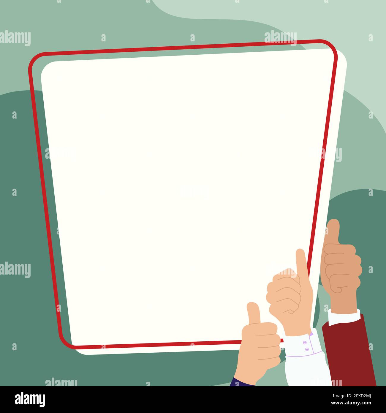 Big finger raised up pointing to whiteboard with important information ...