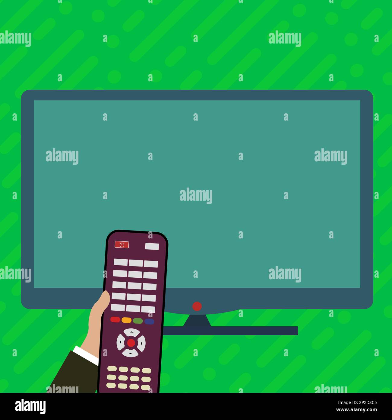 Illustration with TV and remote control. Important information on ...