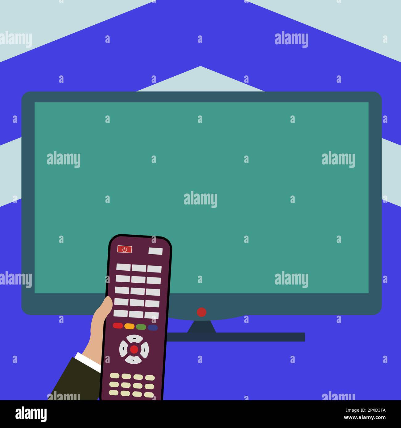 Illustration with TV and remote control. Important information on ...
