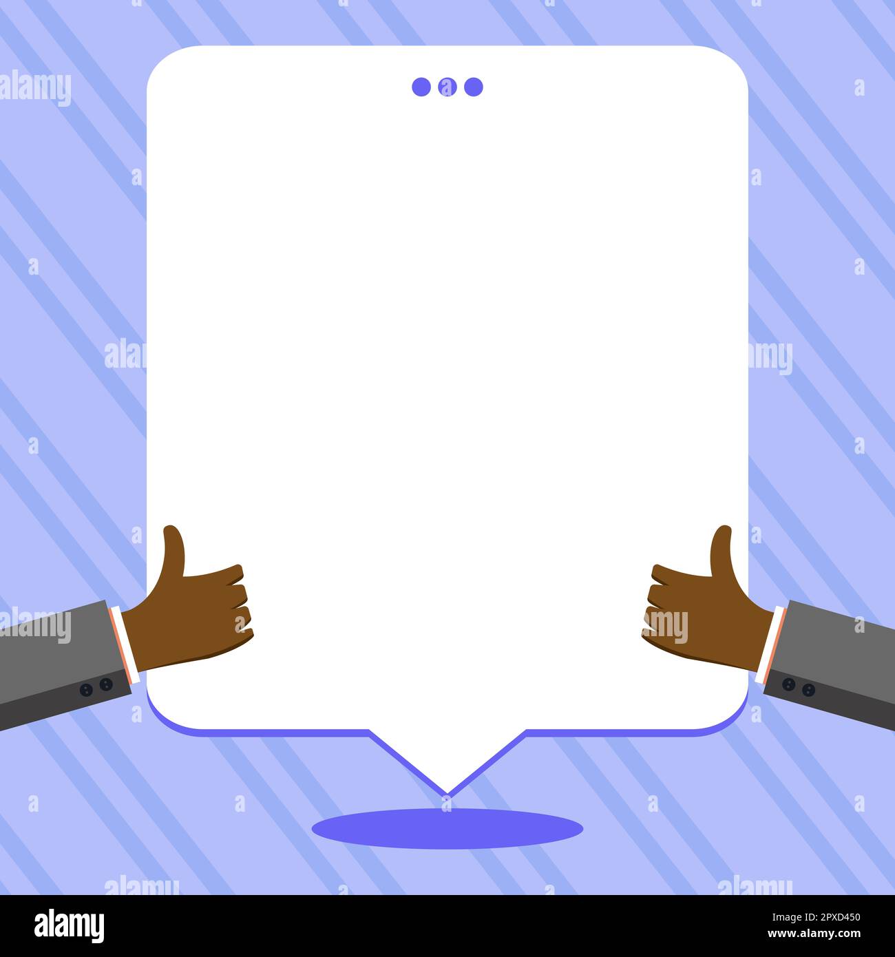 Big finger raised up pointing to whiteboard with important information ...