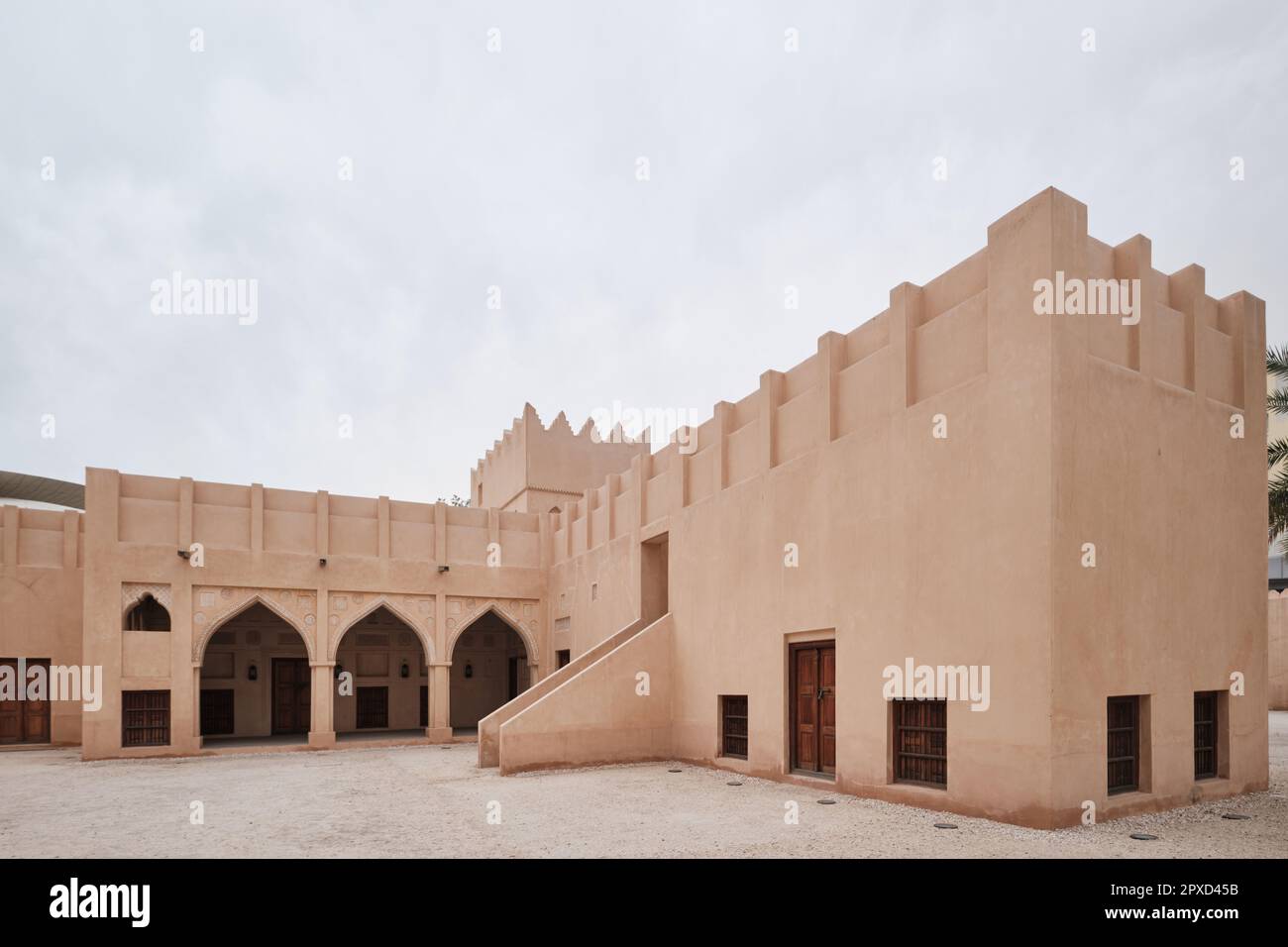 Doha, Qatar - April 2023: The original palace of Sheikh Abdullah bin ...