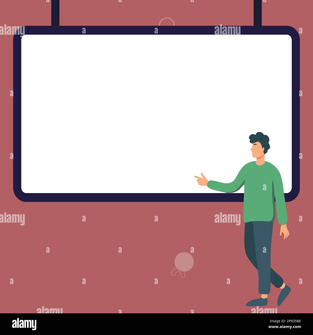 Man shows information on whiteboard. Finger pointing to table with ...