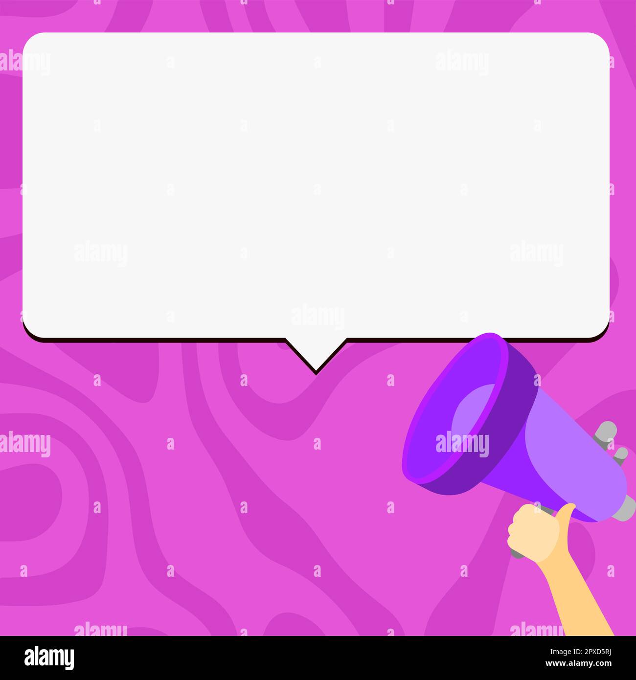 Megaphone In Hand With Dialog Balloon Showing Important Messages Stock ...