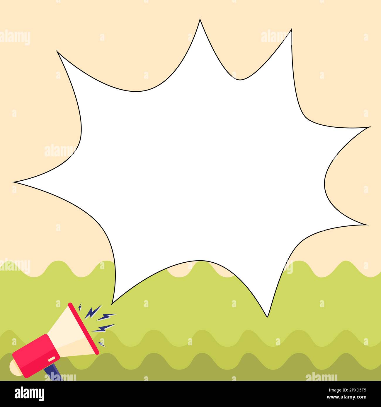 Bullhorn Voice Device With Speech Balloon Presenting Fresh Messages ...