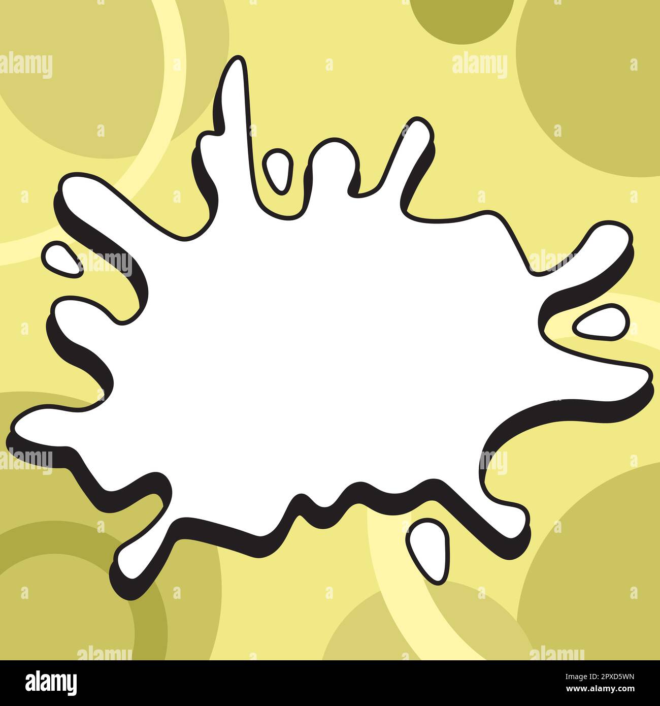 Comic Blank Speech Bubble Copy Space. Empty Template Explosion ...
