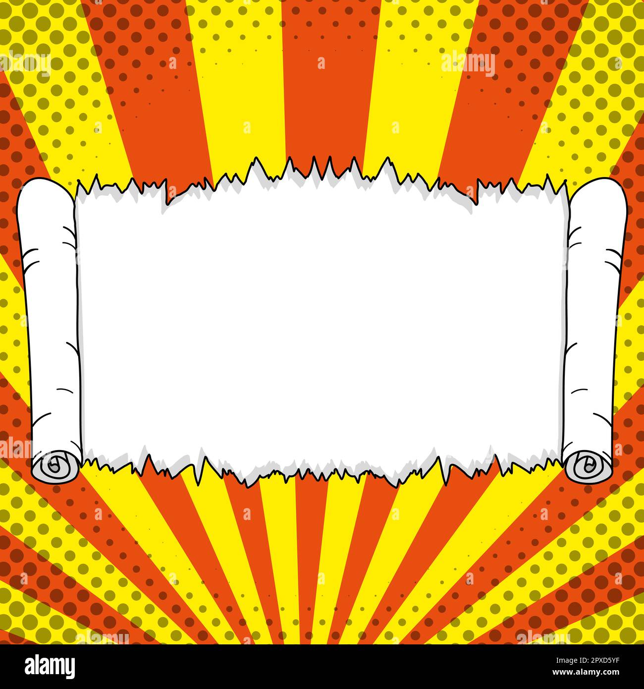 Comic Speech Bubble With Copy Space And Doodles. Empty Explosion ...